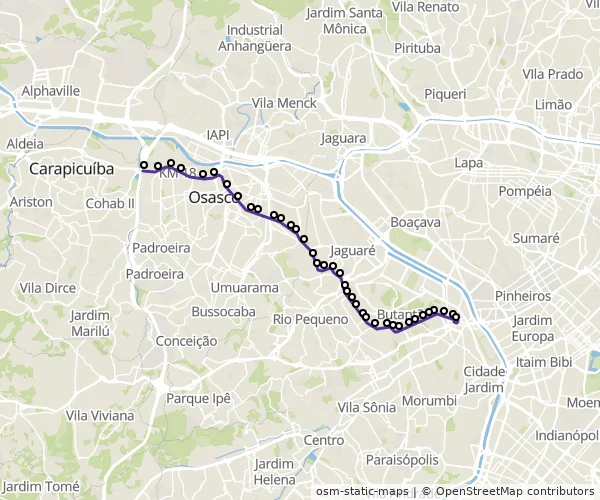 Linha 840 SAO PAULO (METRO BUTANTA): horários, rota, paradas e mapa ...
